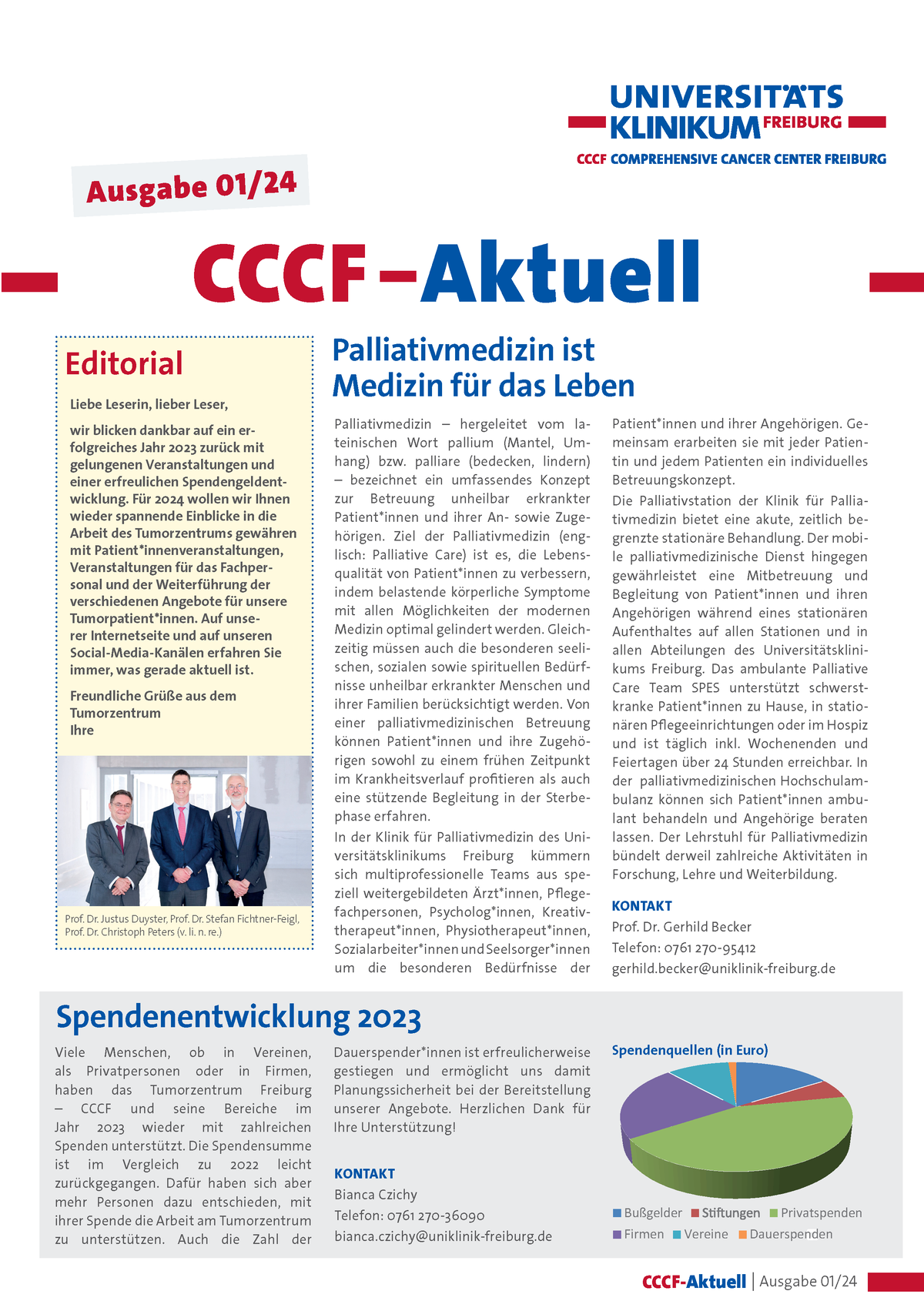 Neue Ausgabe des CCCF-Magazins ist erschienen | Universitätsklinikum Freiburg